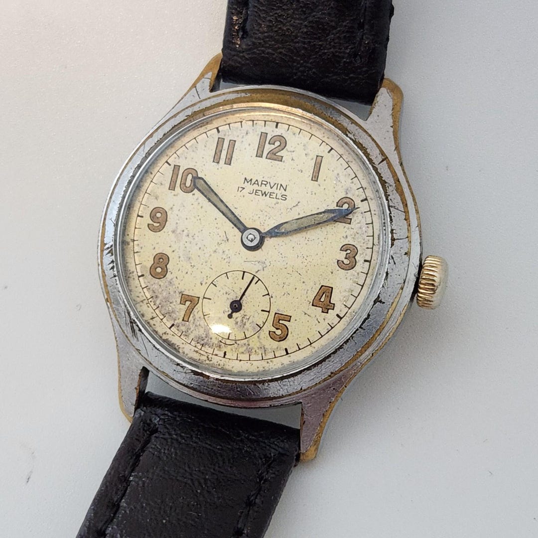 Vintage MARVIN WW2 Era Watch, SWISS Made, High Quality 17 Jewel ...