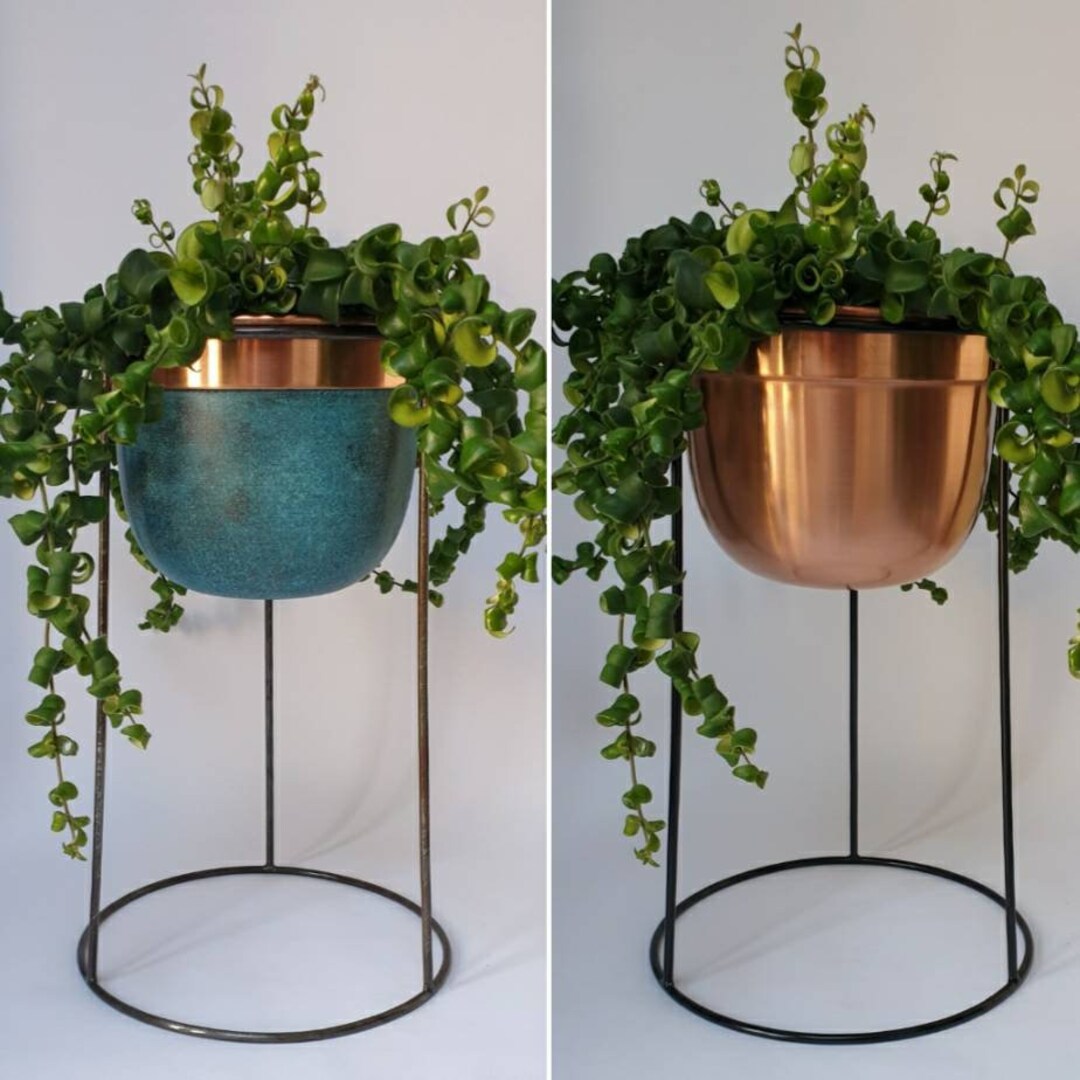 Handmade Round Bottom Pot in Stand - Etsy