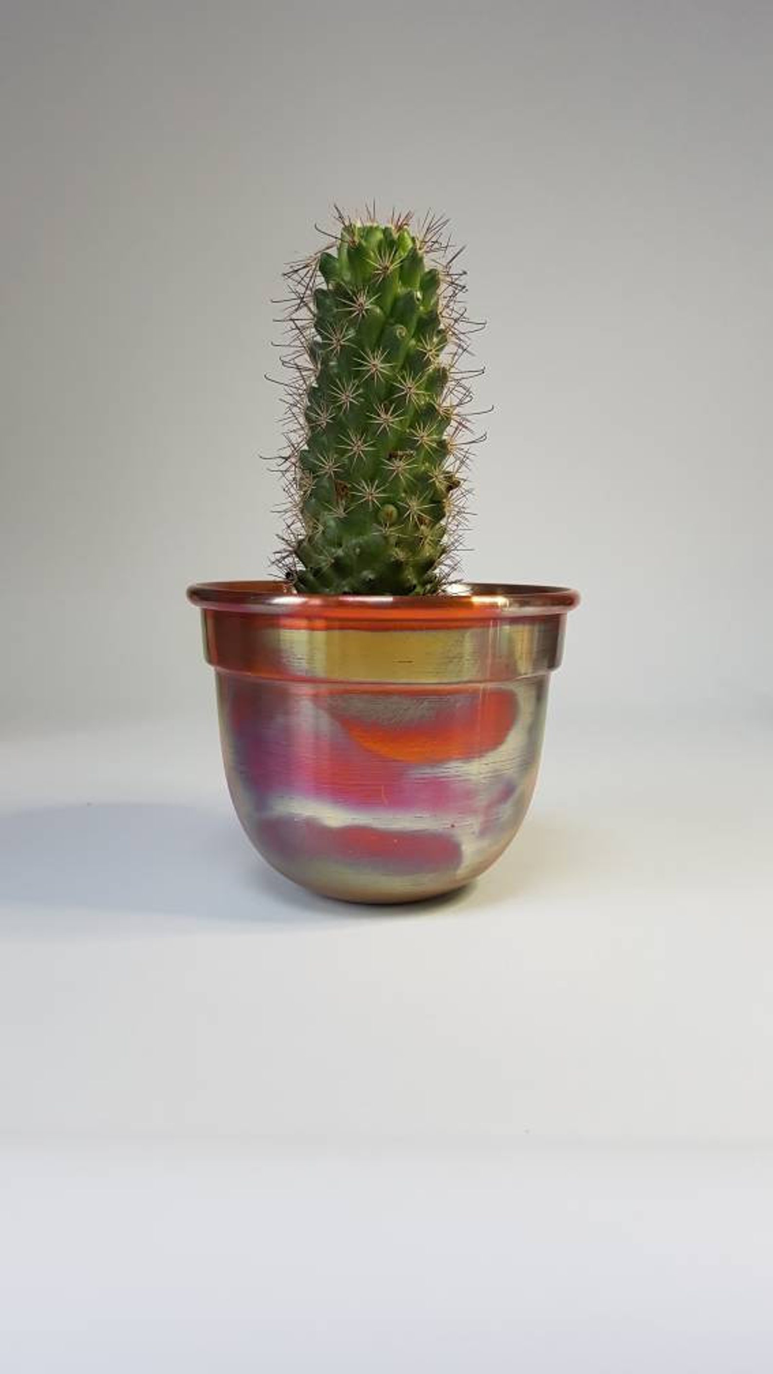 Set of 3 Handmade Solid Copper Round Bottom Plant Pots / | Etsy