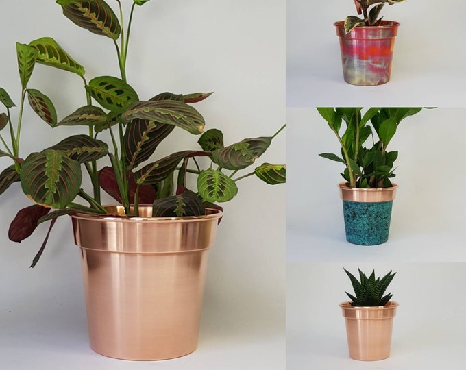 Handmade Solid Copper Plant Pot / Planter 4/5/6/7 Inch - Etsy