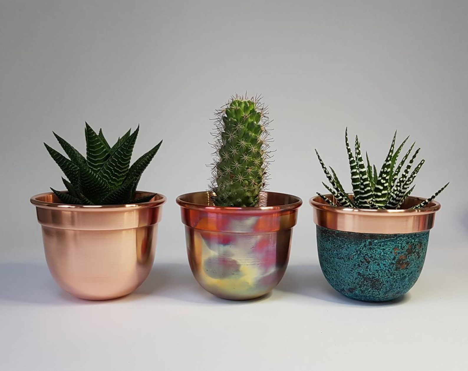 Handmade Solid Copper Round Bottom Plant Pot / Planter - Etsy