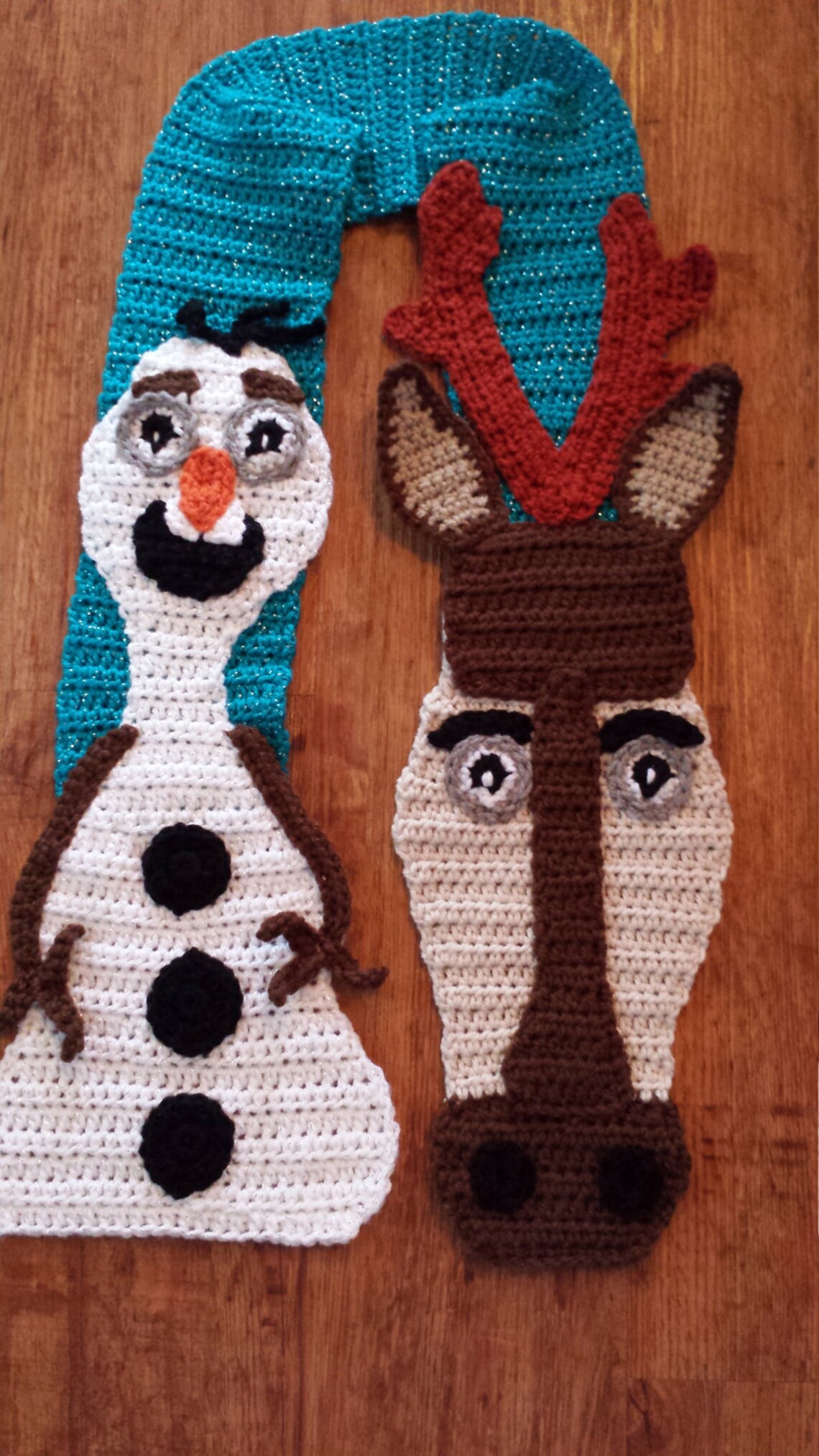 Crochet frozen Inspired Olaf/sven Scarf | Etsy