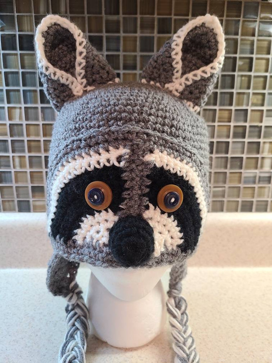 Crochet Raccoon Hat - Etsy