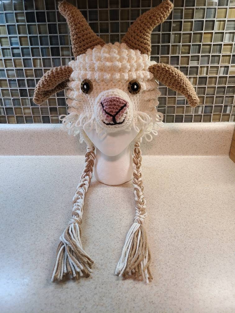 Crochet Goat Hat - Etsy
