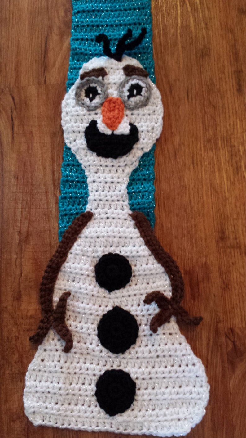 Crochet frozen Inspired Olaf/sven Scarf - Etsy