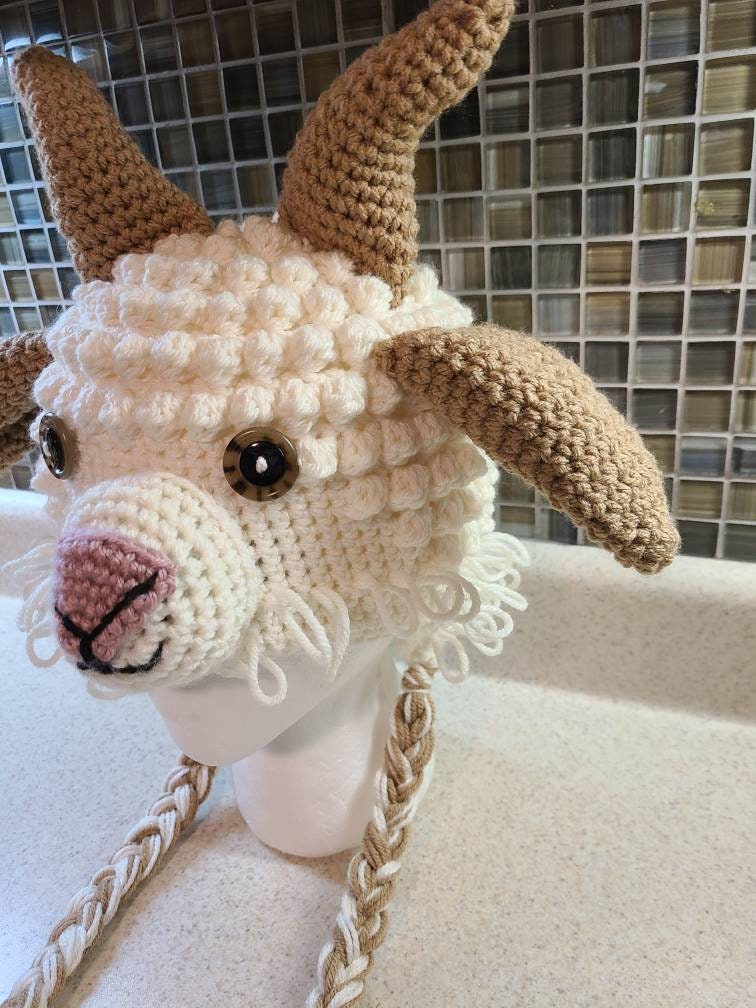 Crochet Goat Hat - Etsy