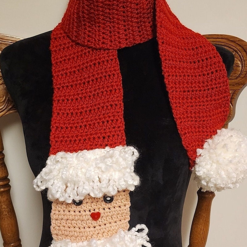 Santa Scarf - Etsy