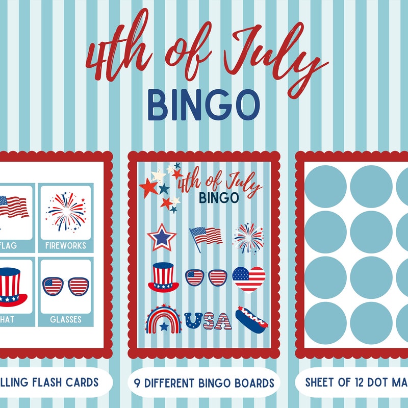 4th of July Bingo - Etsy