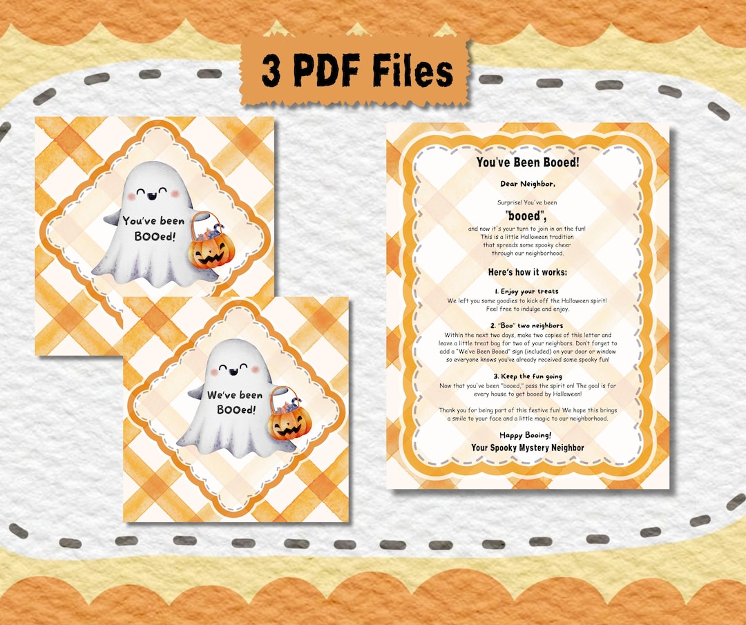 You've Been Booed Printable | Halloween Boo Letter | Neighborhood Boo ...