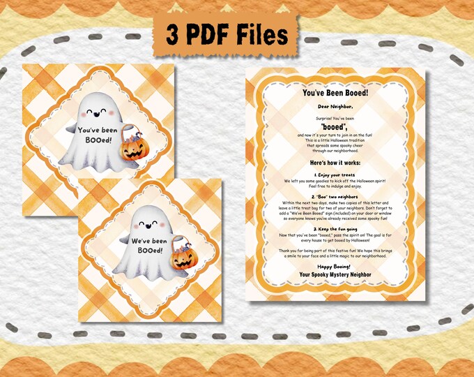 You've Been Booed Printable | Halloween Boo Letter | Neighborhood Boo ...