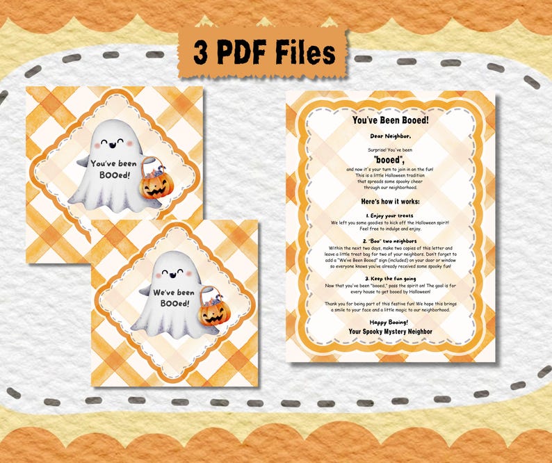 You've Been Booed Printable | Halloween Boo Letter | Neighborhood Boo ...