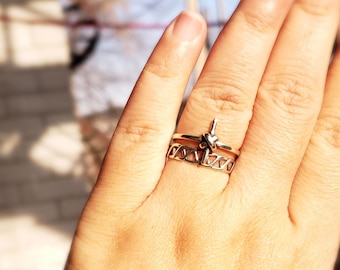 Two Finger Cross Ring - Etsy
