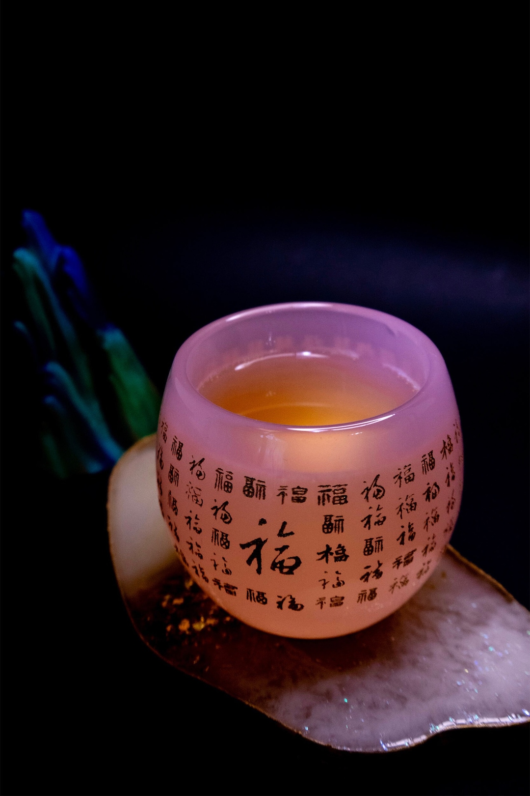 Jade Pink Glaze Fortune Kung Fu Cup: Handcrafted Elegance With Fortune ...