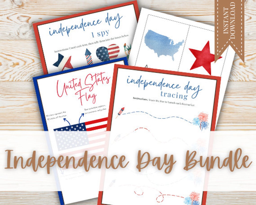 Independence Day Activity Bundle, 4th of July Printables, Preschool ...