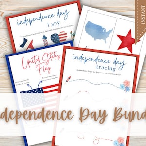 Independence Day Activity Bundle, 4th of July Printables, Preschool ...