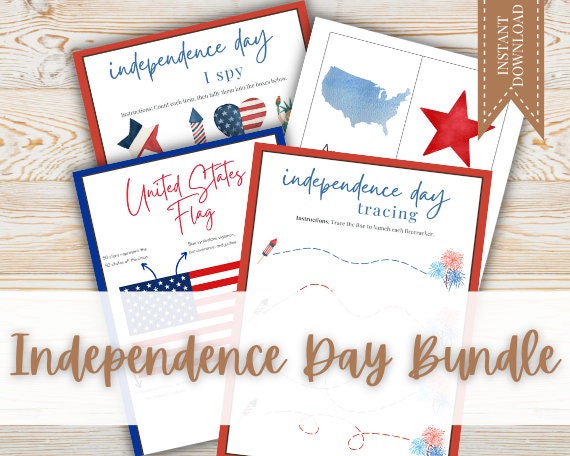 Independence Day Activity Bundle 4th of July Printables - Etsy