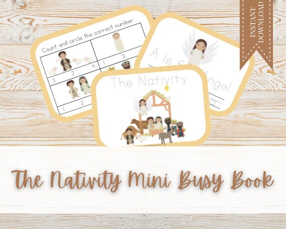 The Nativity, Mini Busy Book, Christmas Story, Preschool Busy Book ...