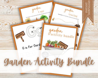 Preschool Garden Printable Bundle, Homeschool Garden Printable, Garden ...