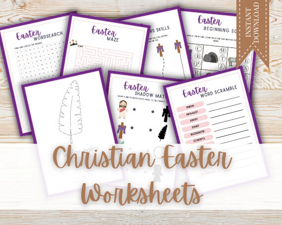 Easter Worksheets, Christian Worksheets, Resurrection, Children's ...