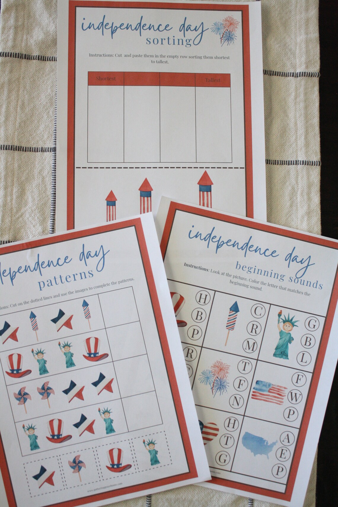 Independence Day Activity Bundle, 4th of July Printables, Preschool ...