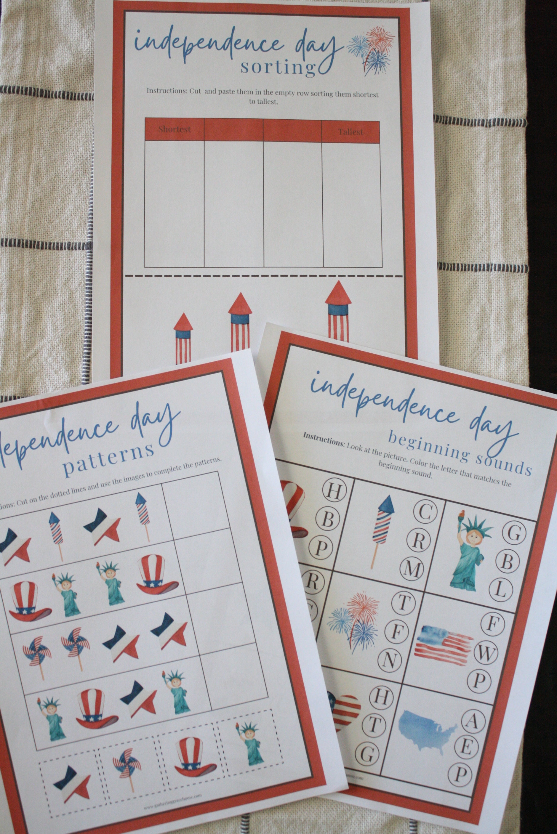 Independence Day Activity Bundle, 4th of July Printables, Preschool ...