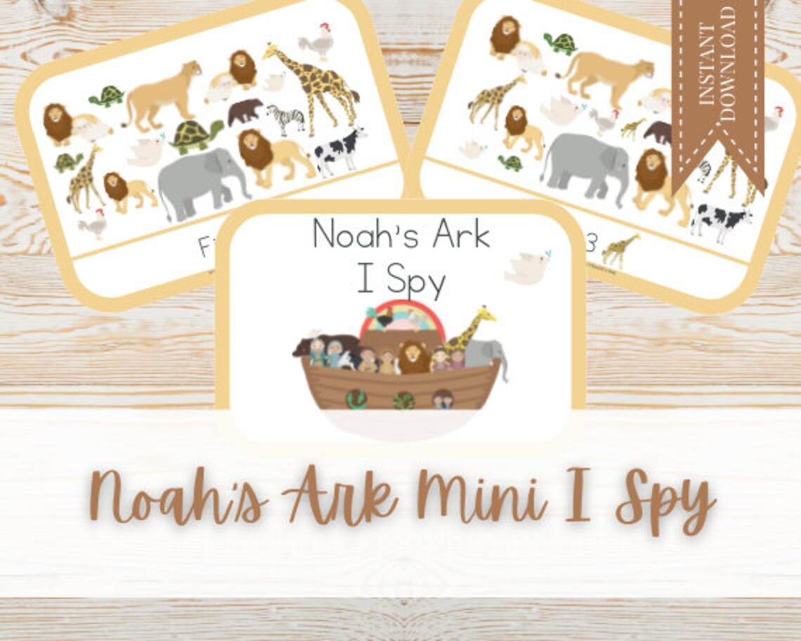 Noah's Ark I Spy, Preschool Printable, Bible Activity, Instant Download ...