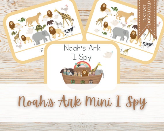 Noah's Ark I Spy Preschool Printable Bible Activity - Etsy