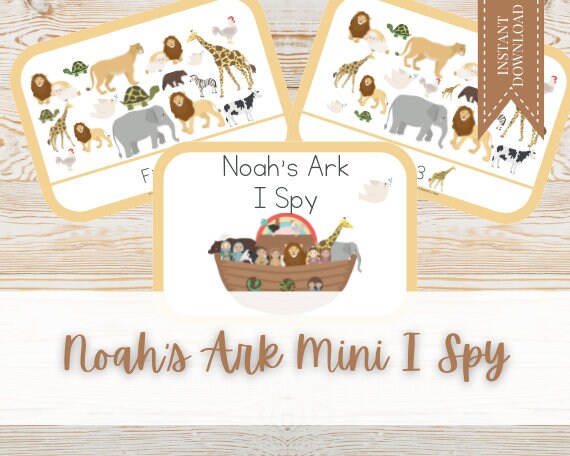 Noah's Ark I Spy, Preschool Printable, Bible Activity, Instant Download ...