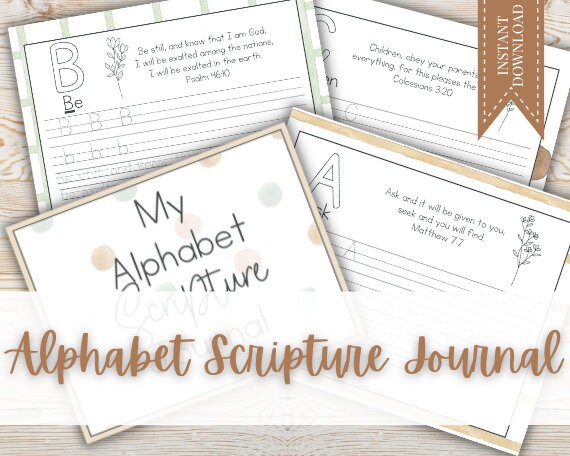 Scripture Tracing Alphabet Scripture Handwriting Practice - Etsy