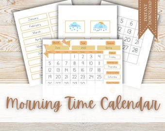 Daycare or Preschool Linear Calendar Prek Calendar Printable PDF ...