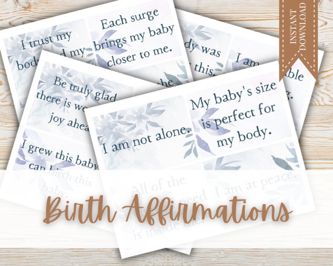 Birth Affirmations Printable, Positive Birth Affirmations, Labor and ...