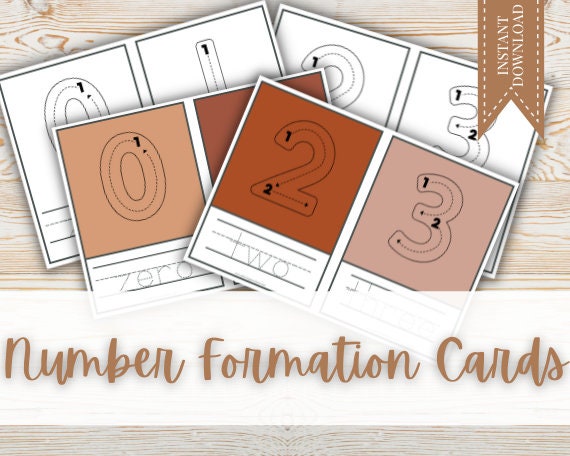Number Formation Cards - Etsy