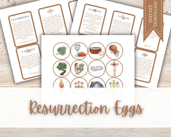 Resurrection Eggs Printable, Easter Story Eggs, Instant Download ...