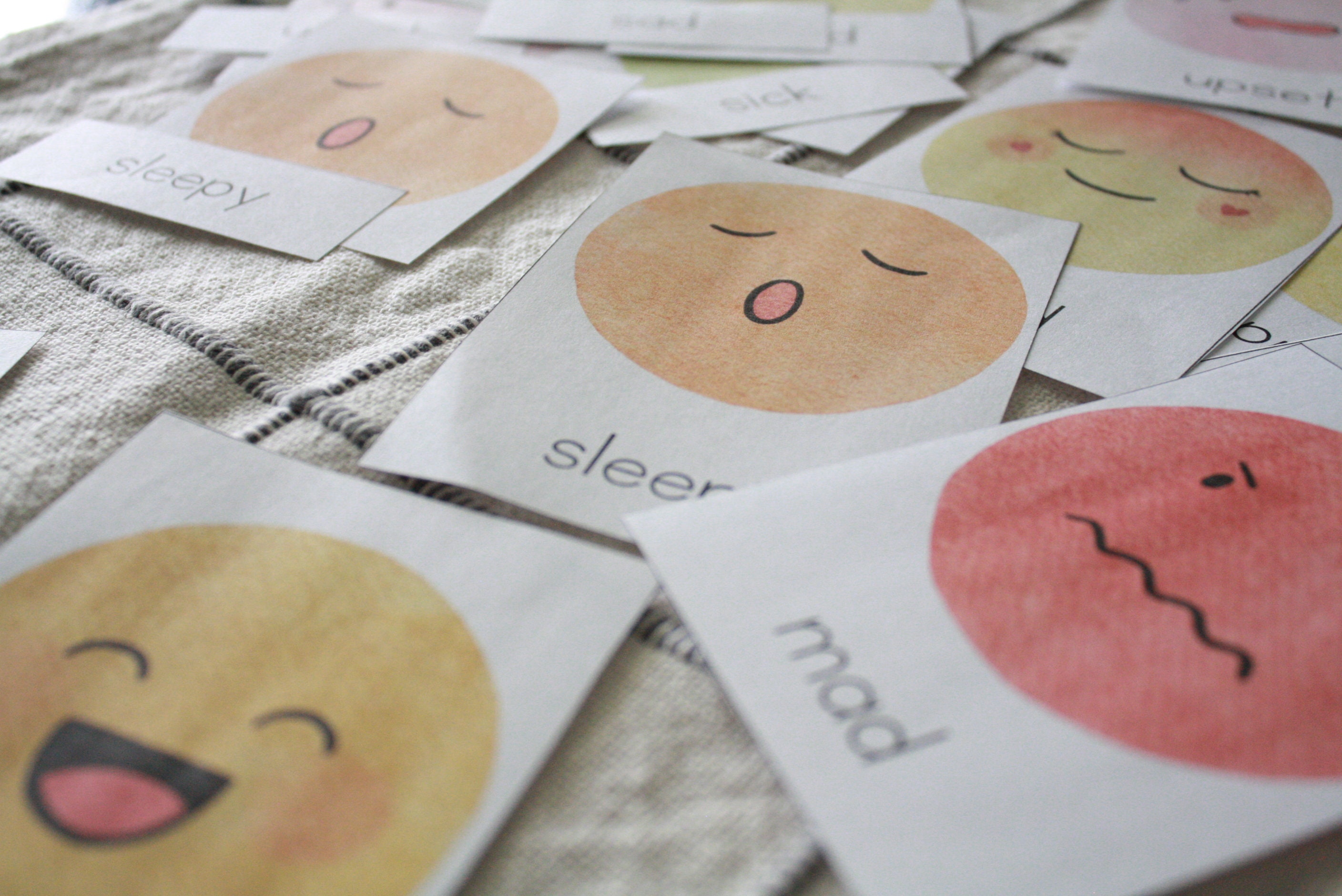 Emotions 3-part Cards - Etsy