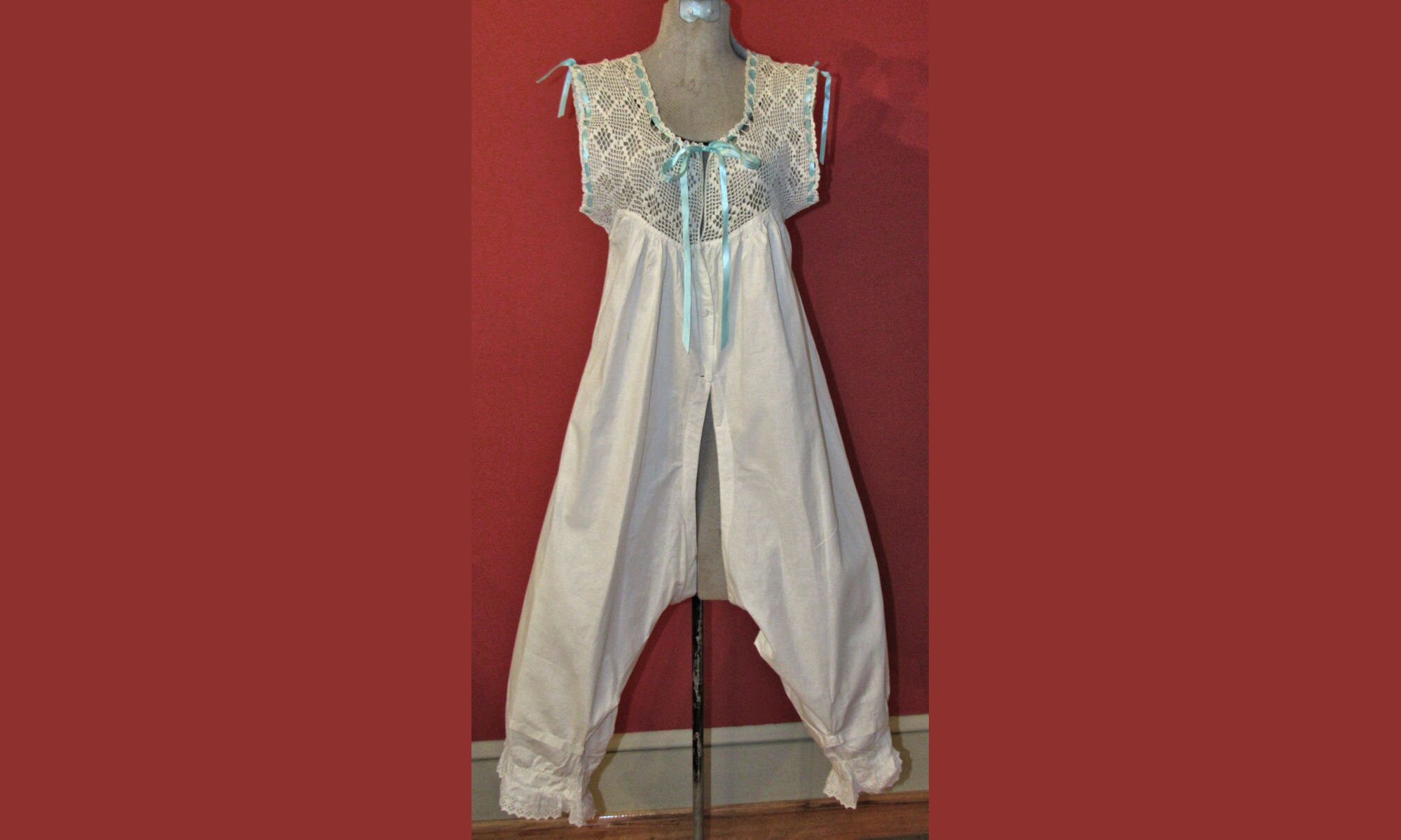 Antique Vintage Victorian Edwardian White One-piece Pantaloons Bloomers ...