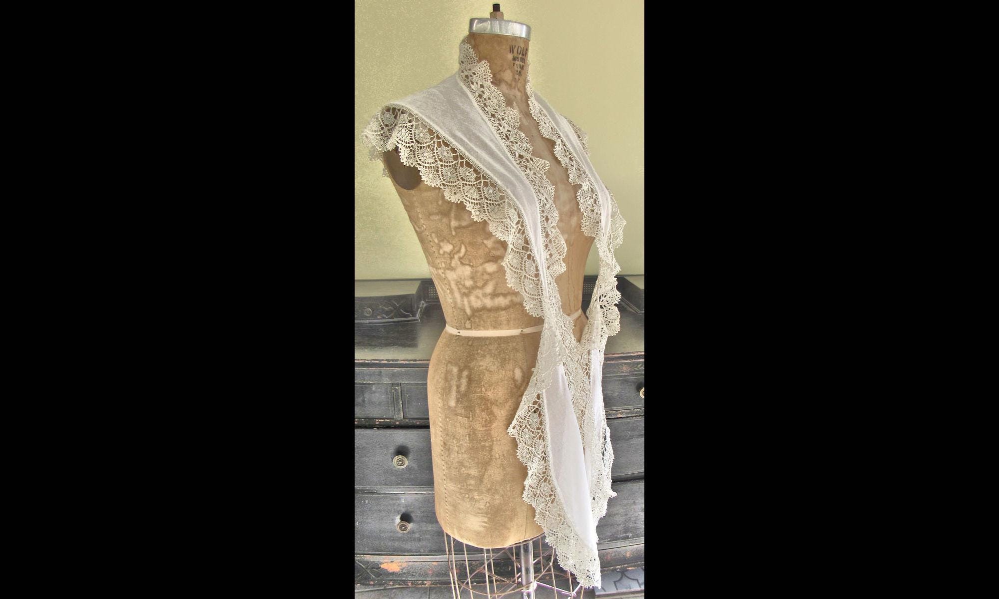 Rare - Antique Vintage Victorian 1800's Fichu Scarf Collar - Etsy