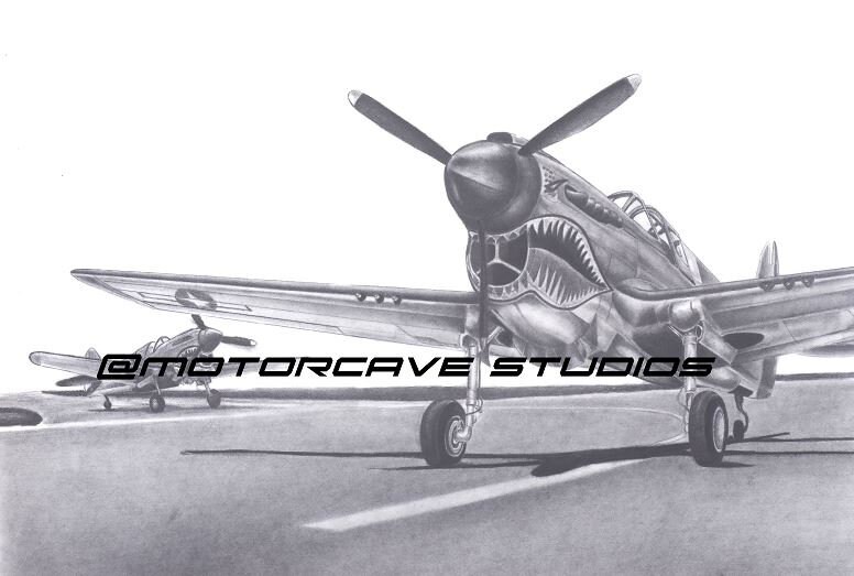 US Air Force P-40 Warhawk "flying Tigers" Aviation Art - Etsy