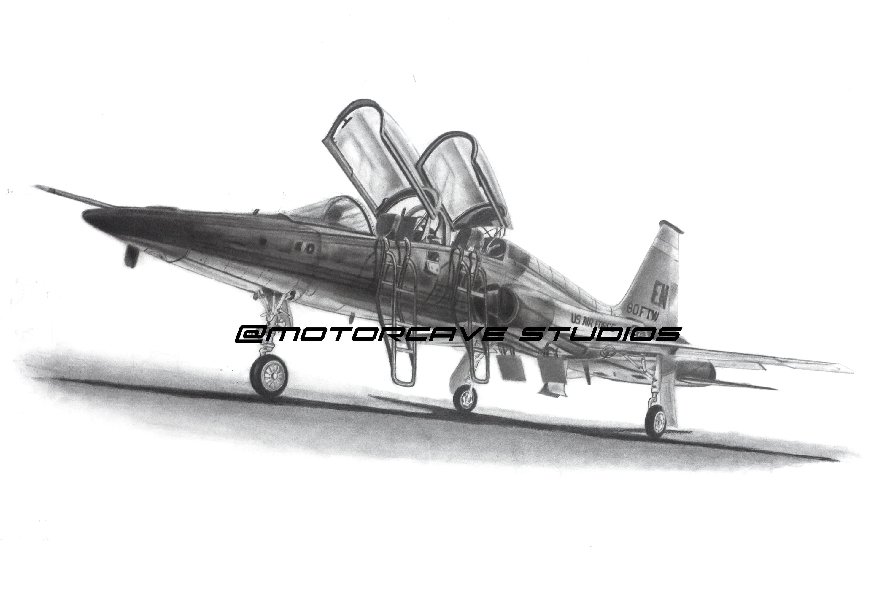 US Air Force T-38 Talon Aviation Art - Etsy