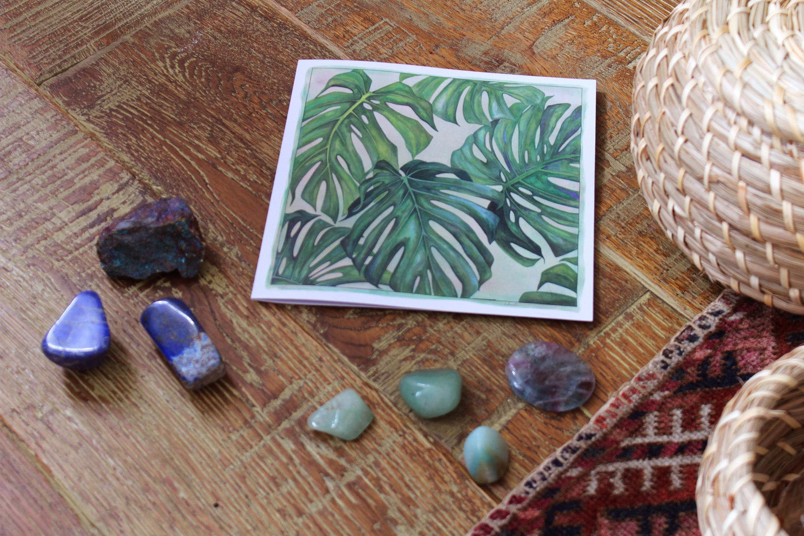 Monstera, Monstera Card, Birthday Card, Monstera Deliciosa, Square ...