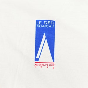 Vintage Americas Cup T Shirt Mens Size Large 90s 1992 Le Defi Francais ...