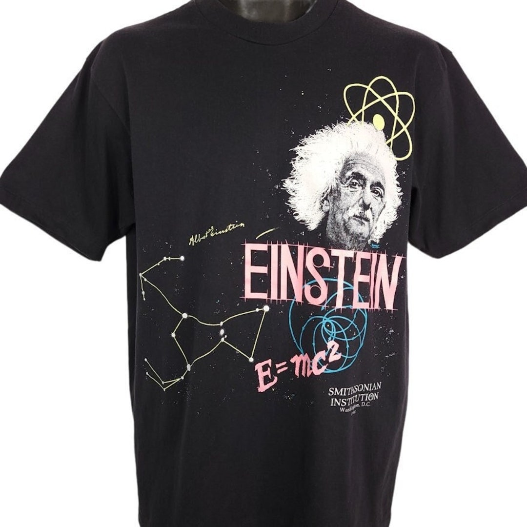 Albert Einstein T Shirt Vintage 80s Smithsonian Institution Made in USA Mens Size Medium - Etsy