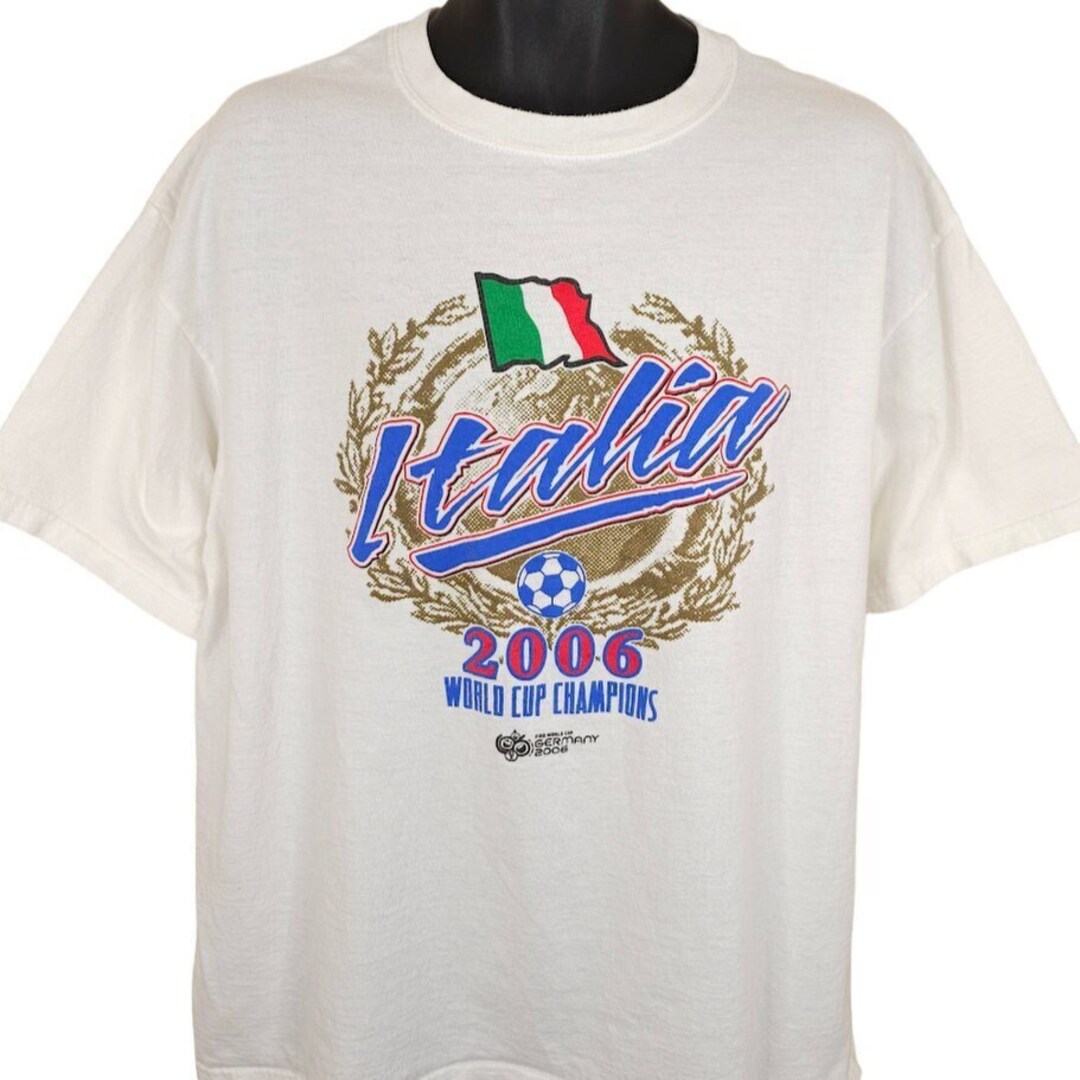 Vintage FIFA World Cup T Shirt Mens Size XL White Y2K 2006 Champions Italia Italy - Etsy