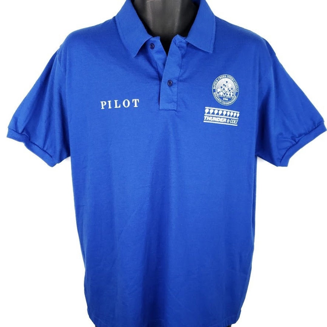 Thunder and Colt Hot Air Balloon Pilot Polo Shirt Vintage 80s 1988 ...