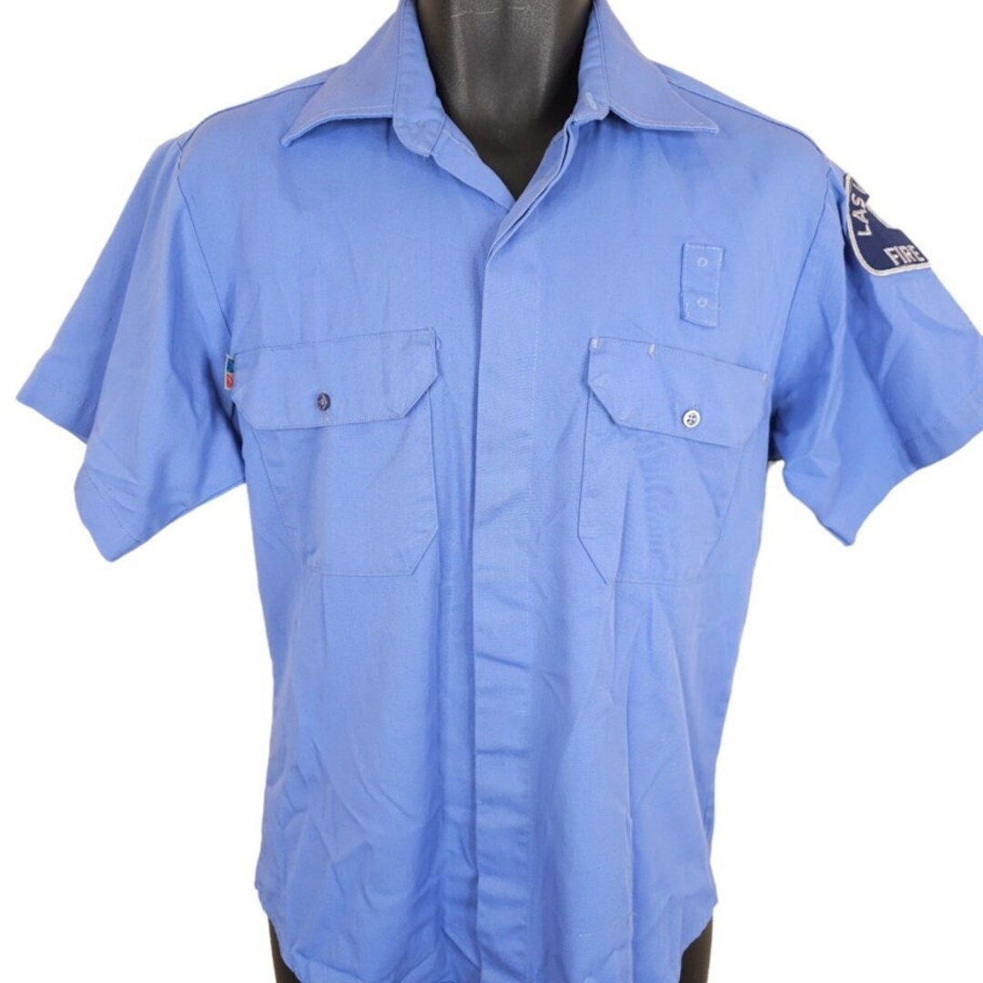 Vintage Las Vegas Fire Department Uniform Shirt Mens Size Medium 70s ...