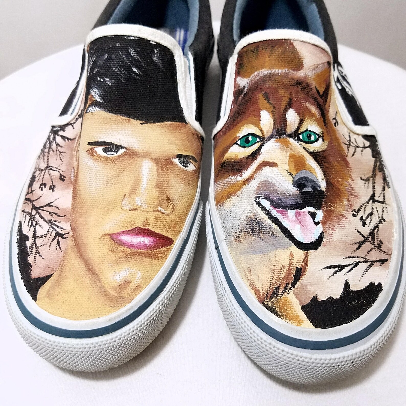 Twilight Movie Hand Painted Shoes Team Jacob Werewolf Slip on - Etsy