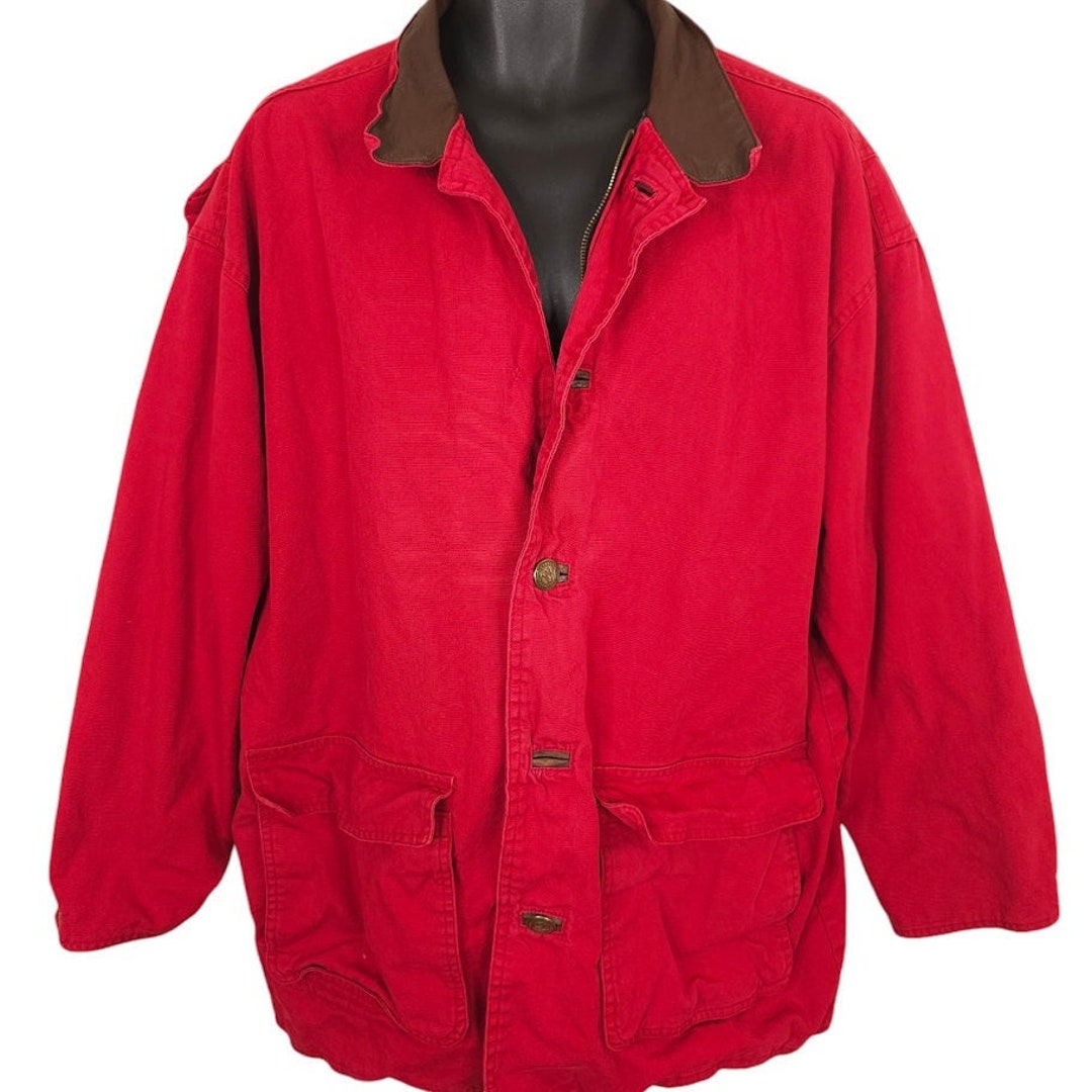 Vintage Marlboro Country Store Field Jacket Mens Size Medium 90s Red ...