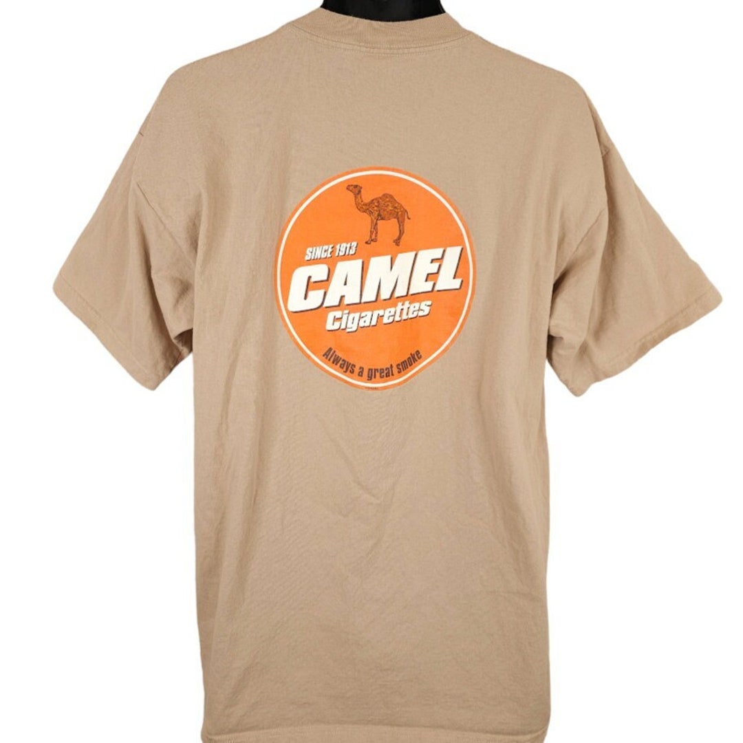 Vintage Camel Cigarettes T Shirt Mens Size XL Beige 90s Promo Made in ...