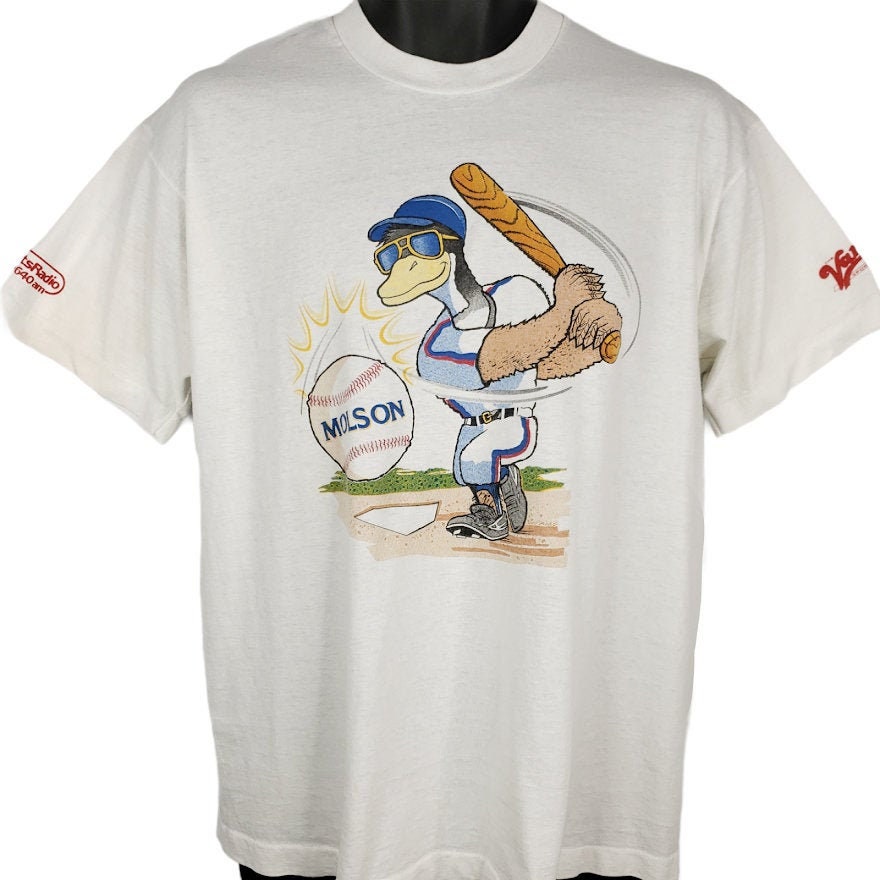 Molson Baseball T Shirt Vintage 90er Jahre 640 AM Sport Radio 50/50 ...