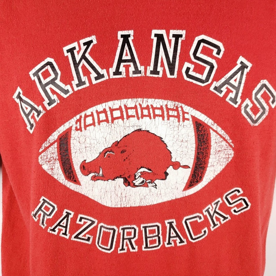 Arkansas Razorbacks Jersey T Shirt Vintage 80s Football Mama | Etsy