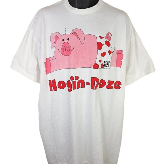 Hogin Doze T Shirt Vintage 80s 90s Sleep Tee Pig Hog … - Gem